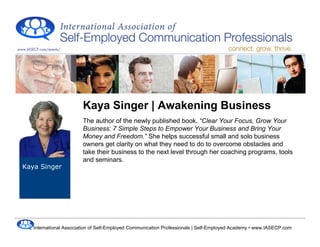 Strategies for self publishing a business book | Kaya Singer | PDF