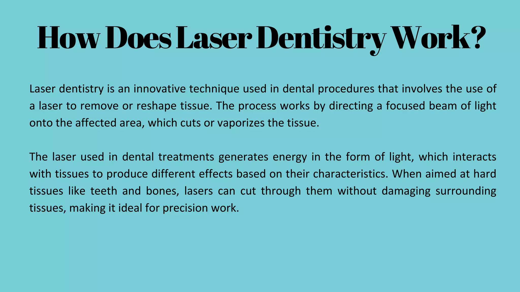 Advantages of Laser Dentistry | PDF