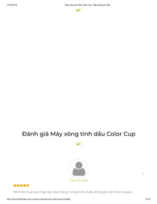 Máy xông tinh dầu | PDF