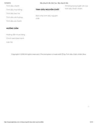 Máy xông tinh dầu | PDF