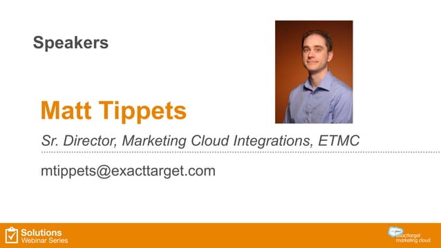 Introducing the Next Version of ExactTarget Salesforce Integration | PPTX | Cloud Computing ...