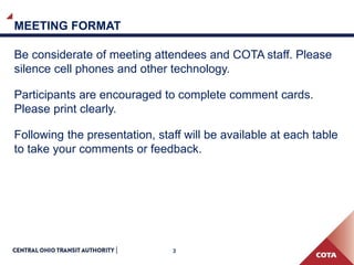 September Service Change Public Comment Meetings | PPT