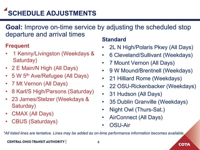 September Service Change Public Comment Meetings | PPT
