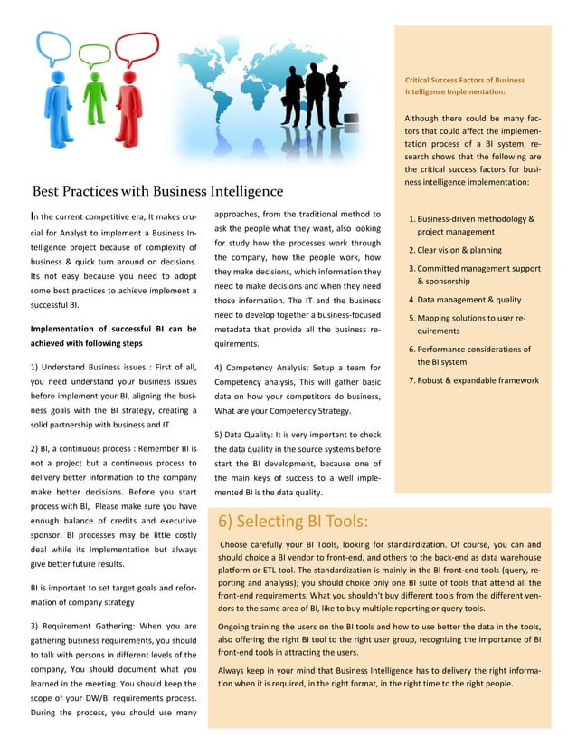 Business Intelligence & its Best Practices | PDF
