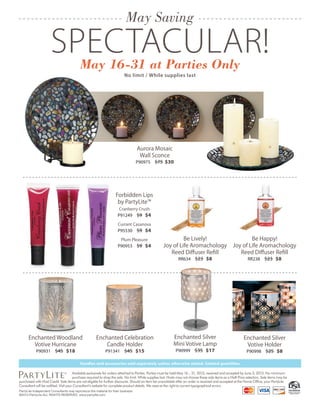 Partylite's May 2013 saving_spectacular | PDF