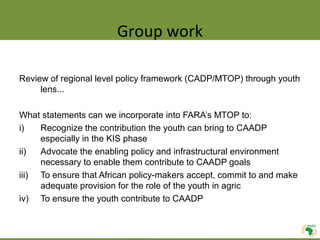Youth Strategy and Group Work presentation | PPT