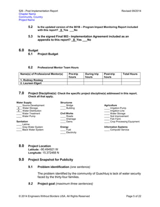 EWB-USA-WPI 2015 Guatchtuq Rainwater Harvesting: Post-Implementation Report | PDF