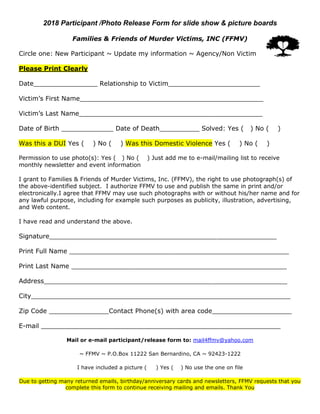 Families and Friends of Murder Victims | PDF