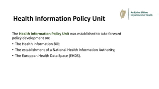 Health Information Framework for Ireland | PPTX