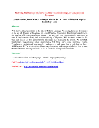 May 2024 - Top10 Cited Articles in Natural Language Computing | PDF