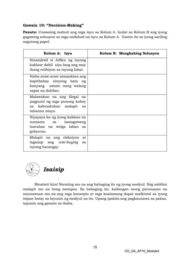May 28 ap10 q4 mod4_papel ng mamamayan | PDF