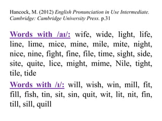 Phonetics homewrok on Vowels and diphthongs | PPT