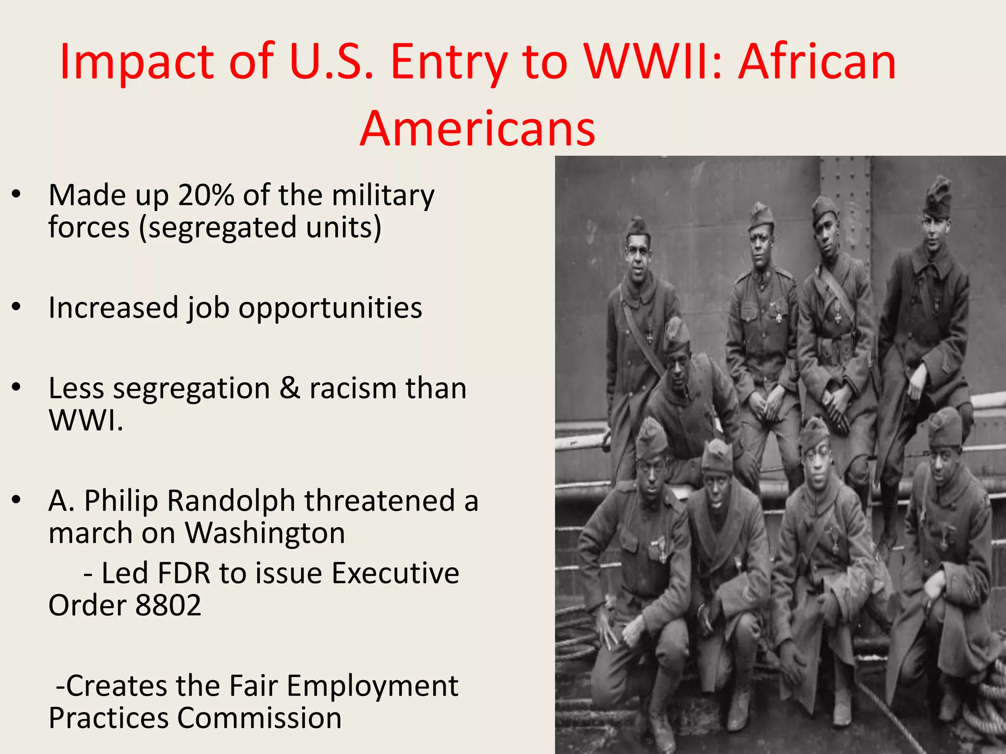 Impact of WWII on Women & African Americans | PPTX