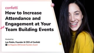 How to Increase Attendance and Engagement at Your Team Building Events | PDF | Human Resources ...