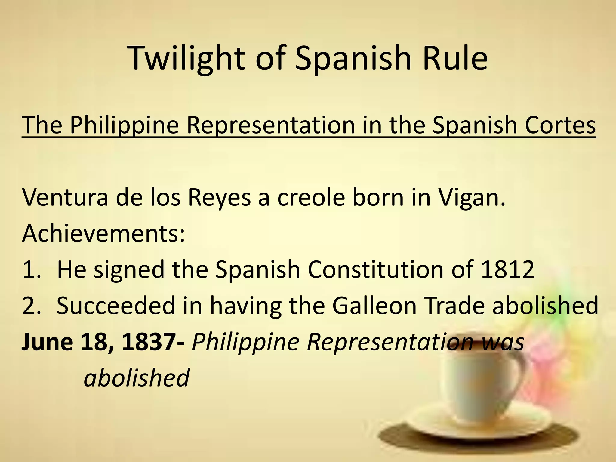 Philippine History- Social Status during Spanish Era-last years of ...