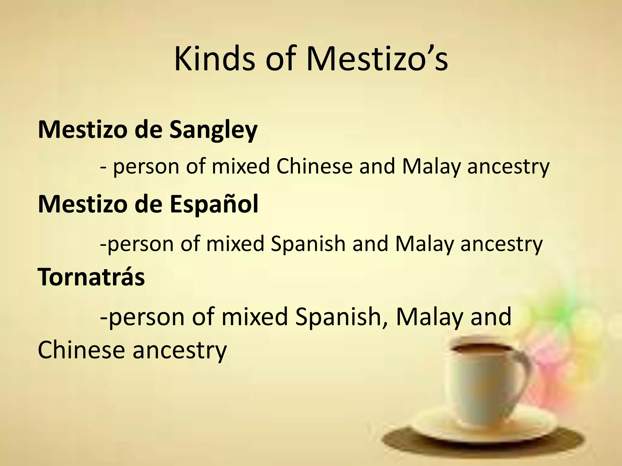 Philippine History- Social Status during Spanish Era-last years of ...
