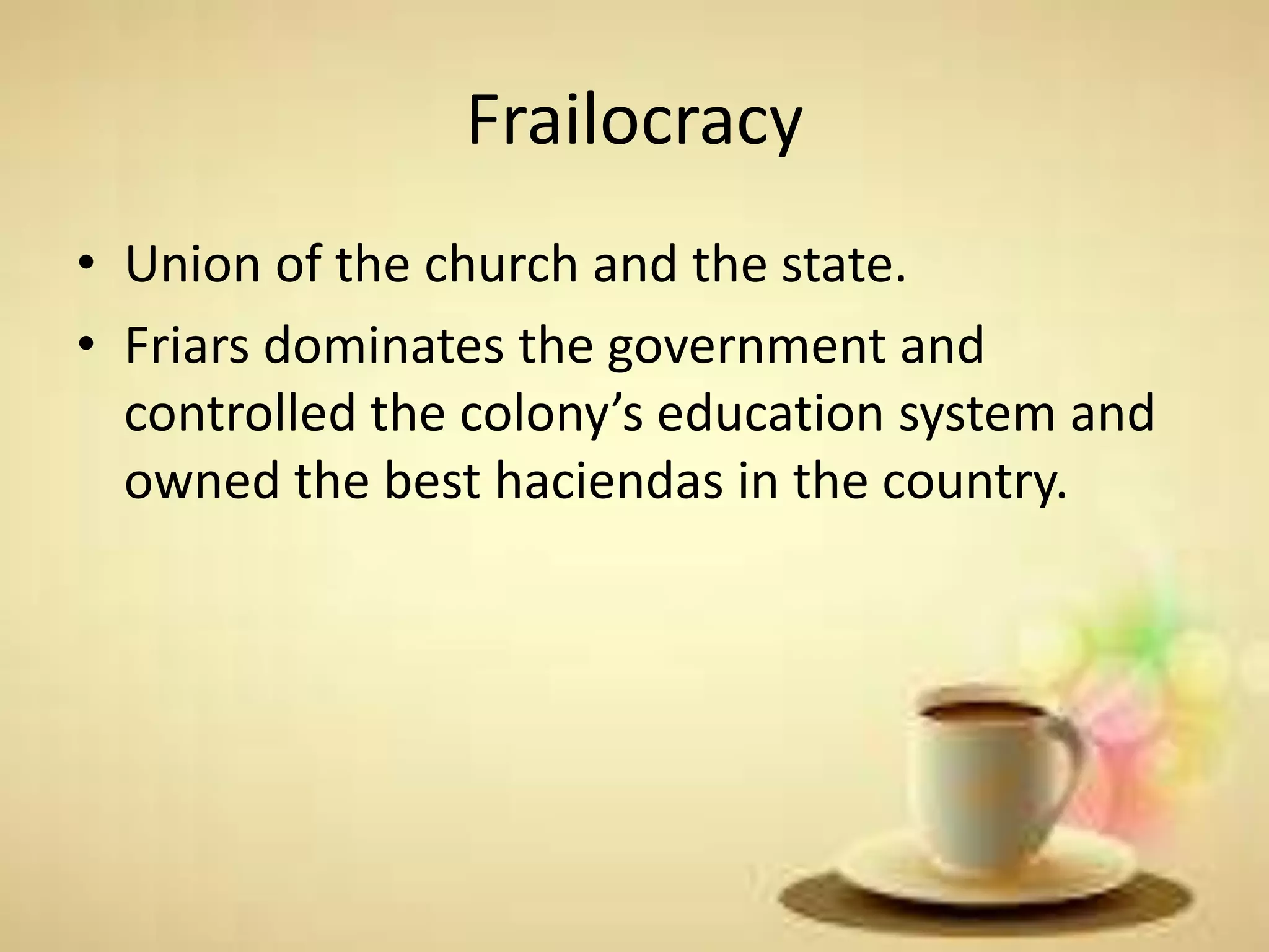 Philippine History- Social Status during Spanish Era-last years of ...