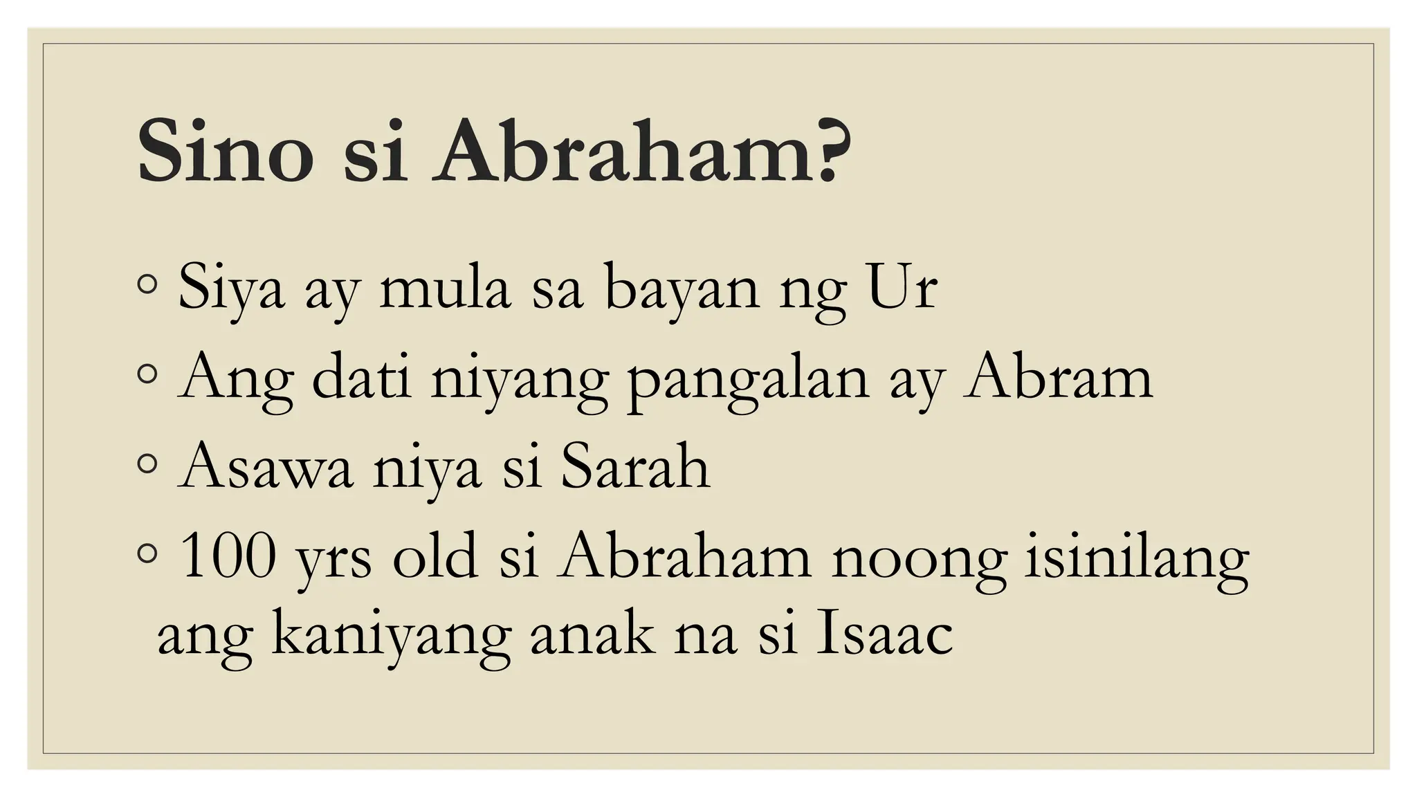 Sunday School Kids Lesson - Abraham and Isaac.pptx