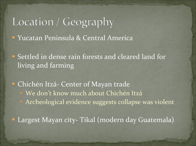Maya civilization | PPT