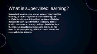 SUPERVISED LEARNING AND UNSUPERVISED LEARNING | PPTX