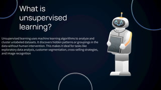 SUPERVISED LEARNING AND UNSUPERVISED LEARNING | PPTX