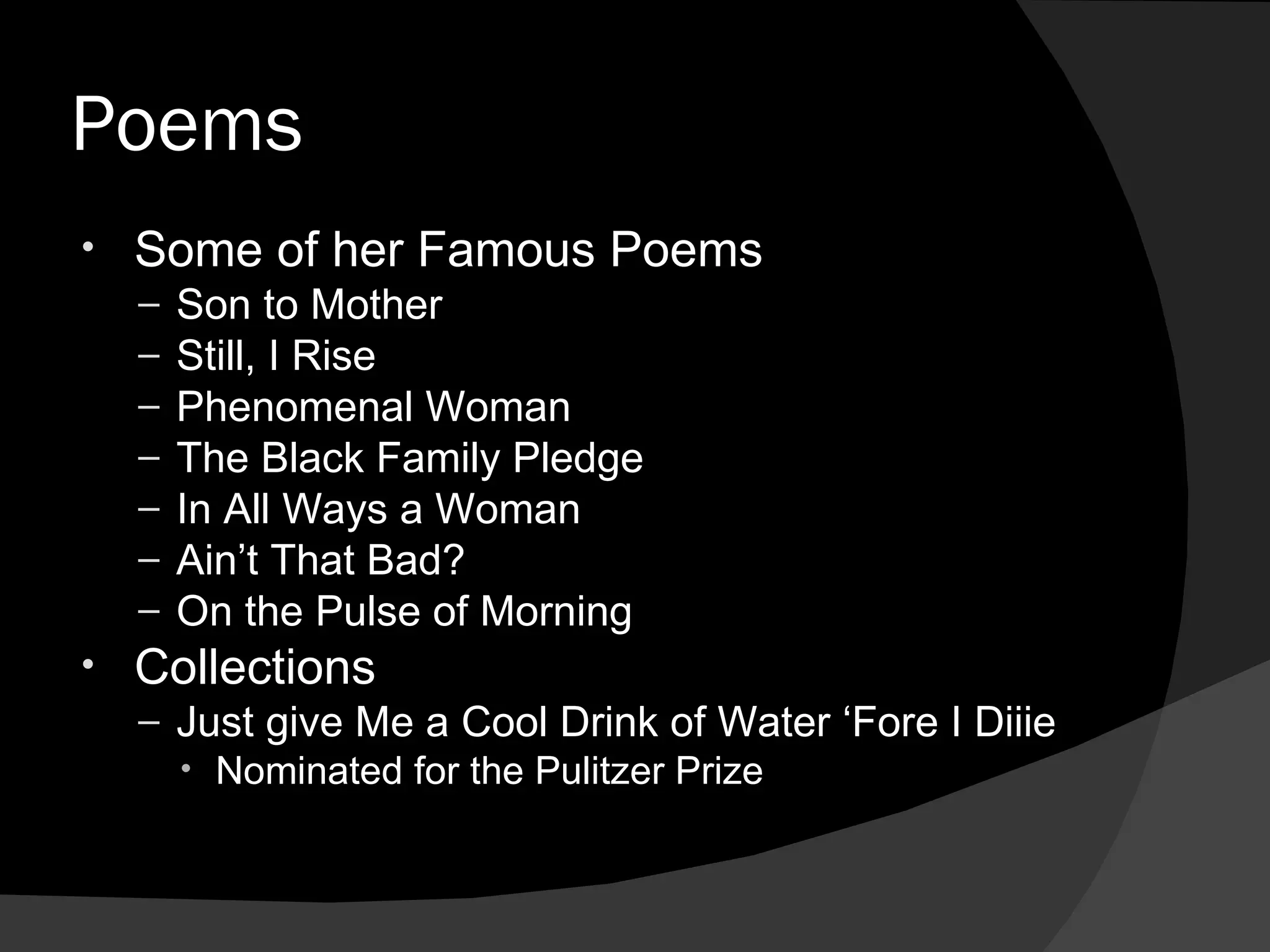 Maya Angelou Powerpoint- DOWNLOAD IT | PPT