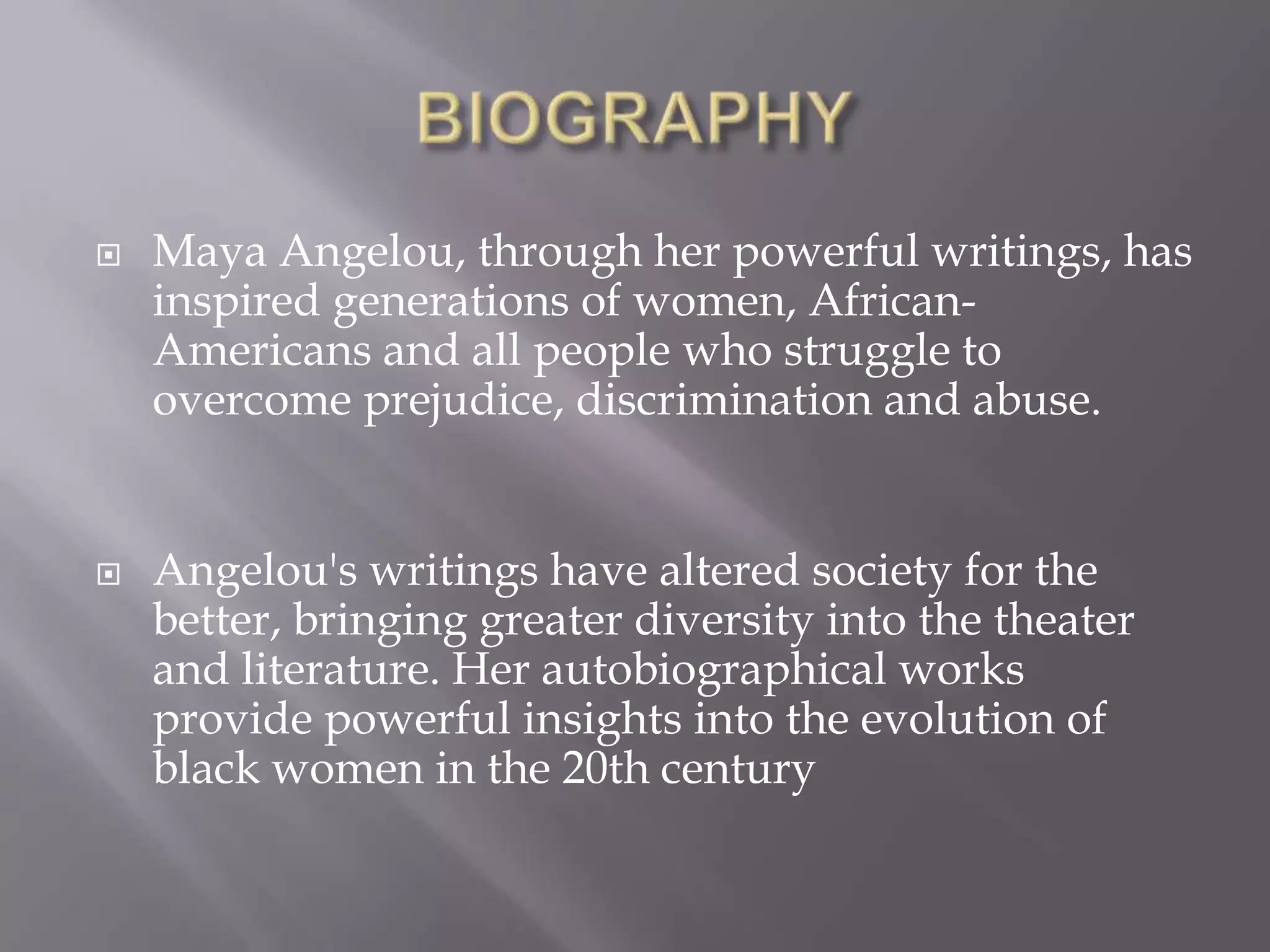 Maya Angelou | PPT