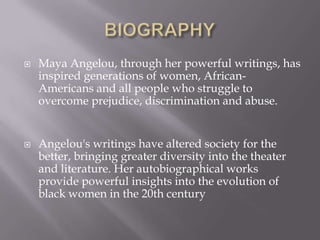 Maya Angelou | PPTX