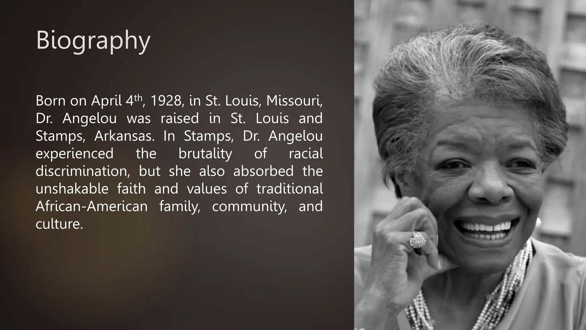 Maya Angelou Introduction. Her life and work - long version.pptx