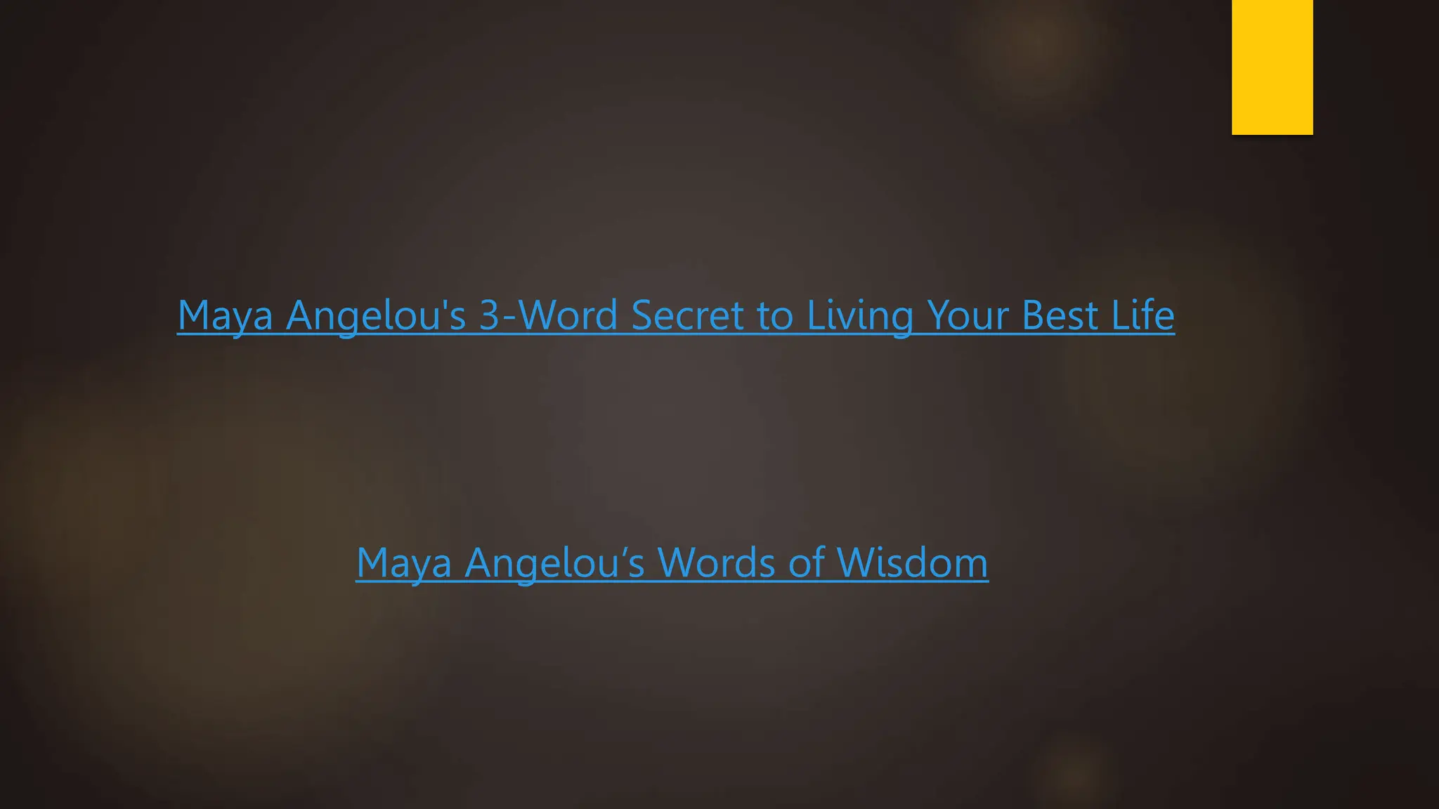 Maya Angelou Introduction. Her life and work - long version.pptx