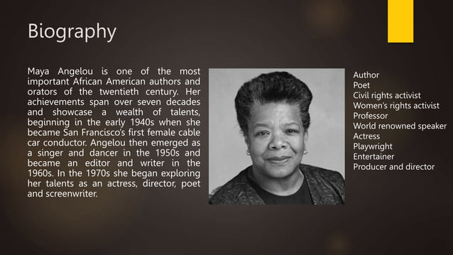 Maya Angelou Introduction. Her life and work - long version.pptx