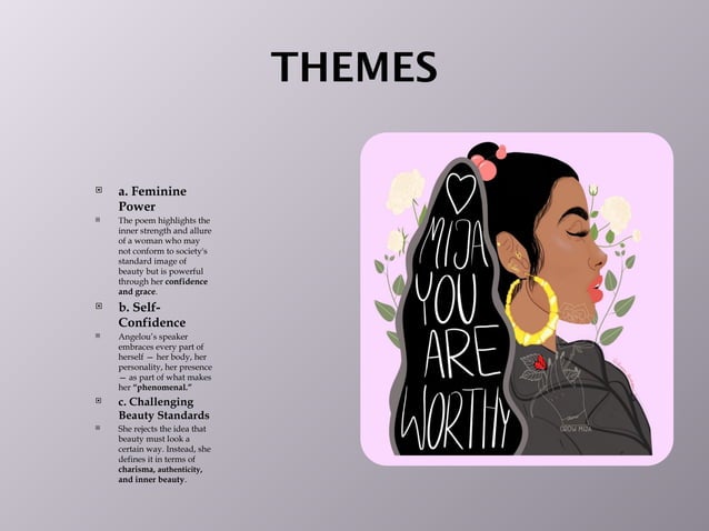 Maya Angelou's poem Phenomenal Woman critical analysis by marriam.pptx