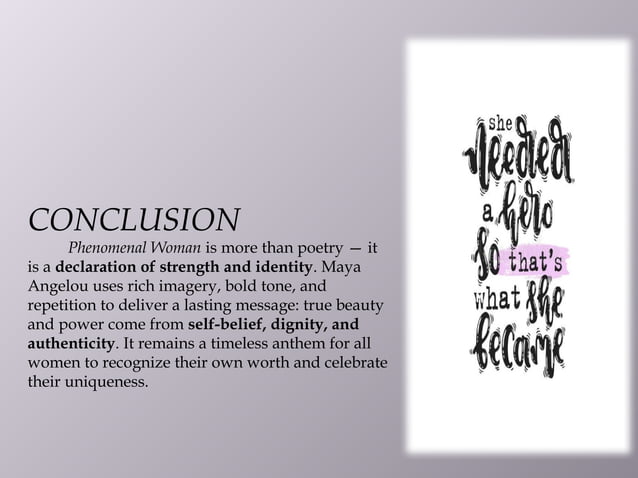Maya Angelou's poem Phenomenal Woman critical analysis by marriam.pptx