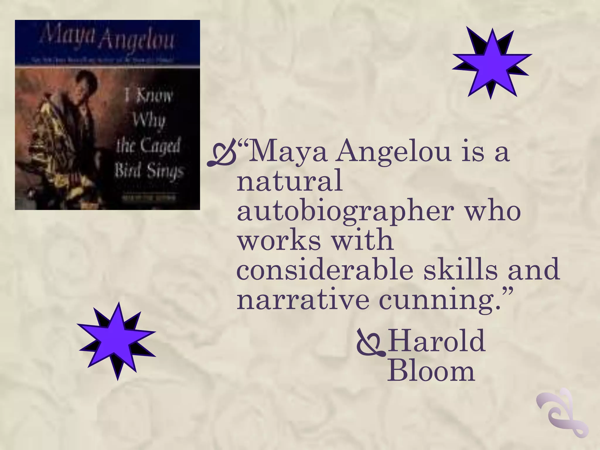 Maya Angelou | PPTX | Poetry | Books and Literature