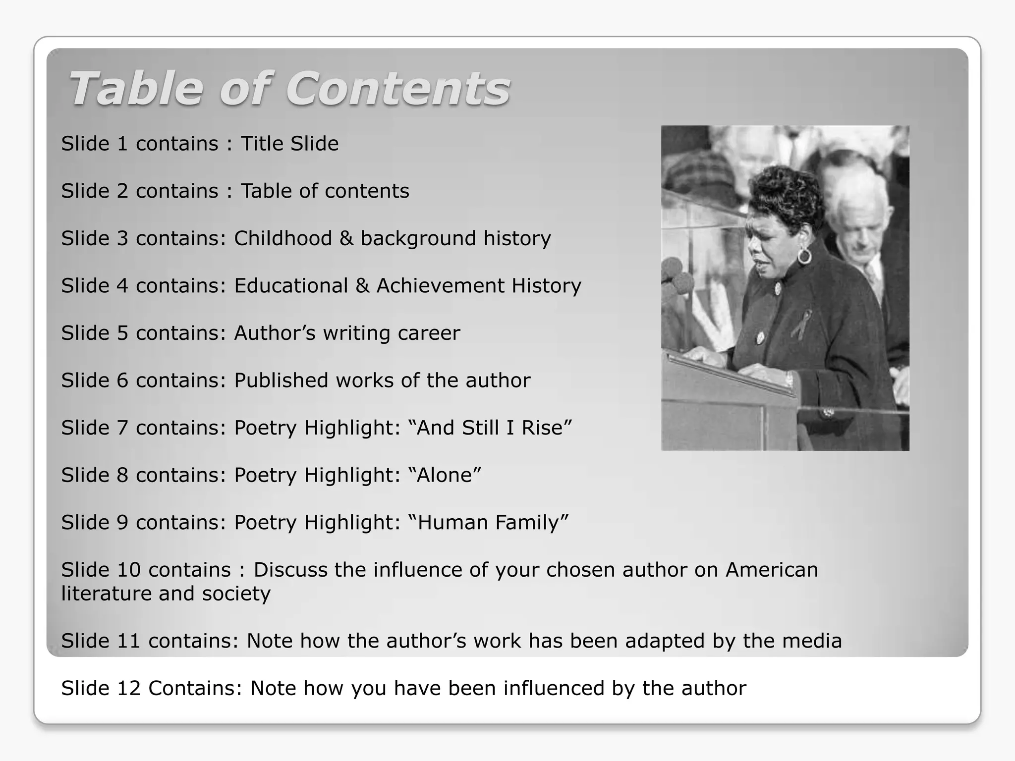 Maya angelou power point | PPTX