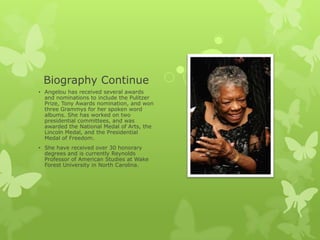 Maya angelou slideshow | PPTX
