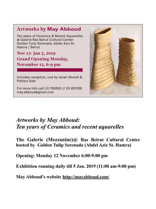 Artworks of May Abboud | PDF