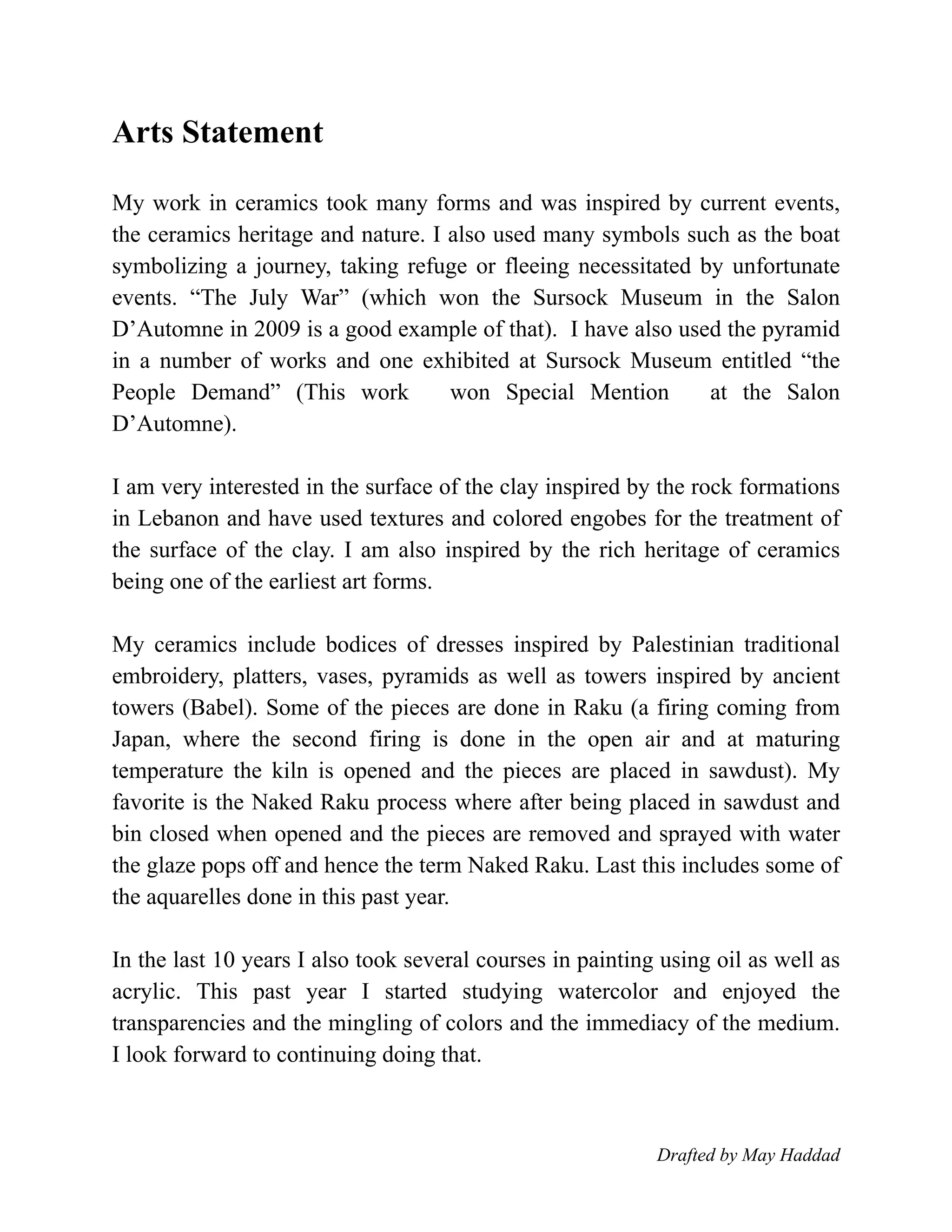 Arts- May Abboud | PDF