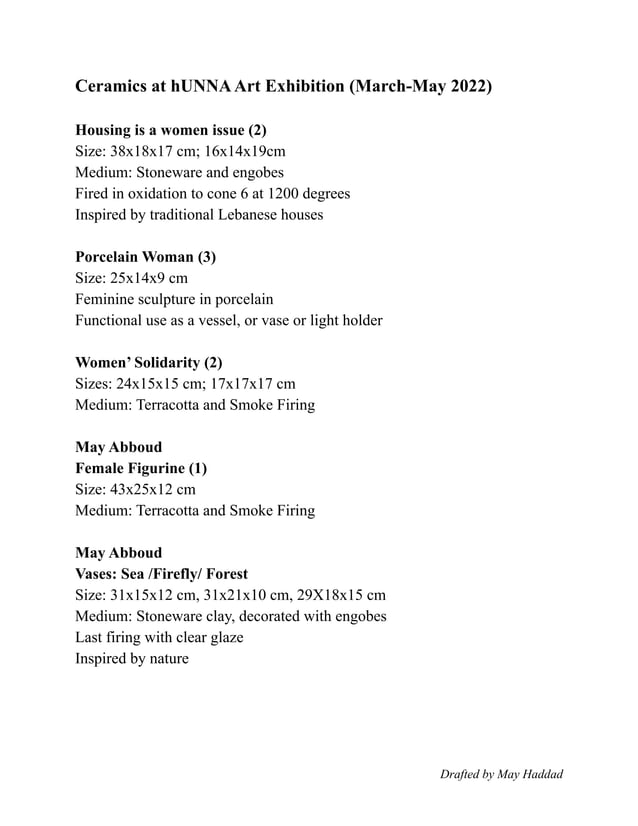 Arts- May Abboud | PDF | Arts and Crafts | Hobbies & Interests