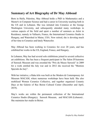 Arts- May Abboud | PDF
