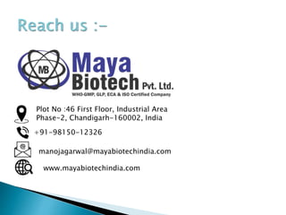 MAYA BIOTECH PVT LTD. | PPTX