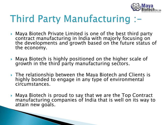 MAYA BIOTECH PVT LTD. | PPTX | Biotech and Biomedical Industry | Industries
