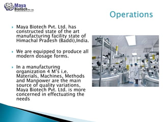 MAYA BIOTECH PVT LTD. | PPTX