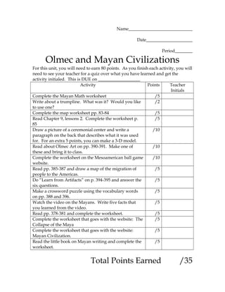 Mayan olmec layers | DOC