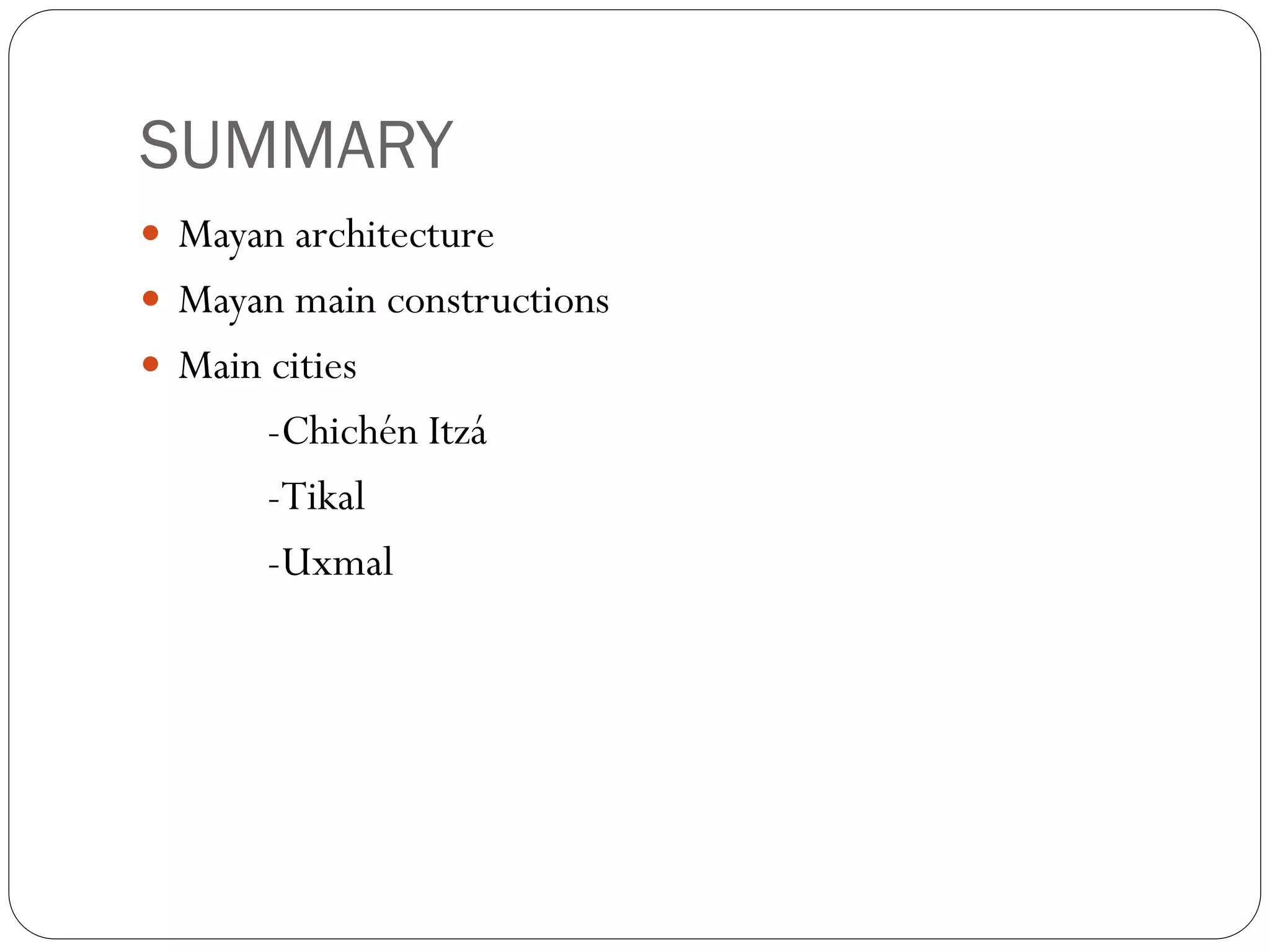 Mayan architecture | PPTX