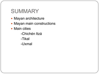 Mayan Architecture | PPT