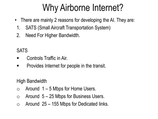 Airborn technology | PPTX | Computer Networking | Computing