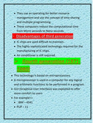 COMPUTER BASICS, GENERATION, SHORTCUT KEYS, FULL FORMS RELATED IN IT ...