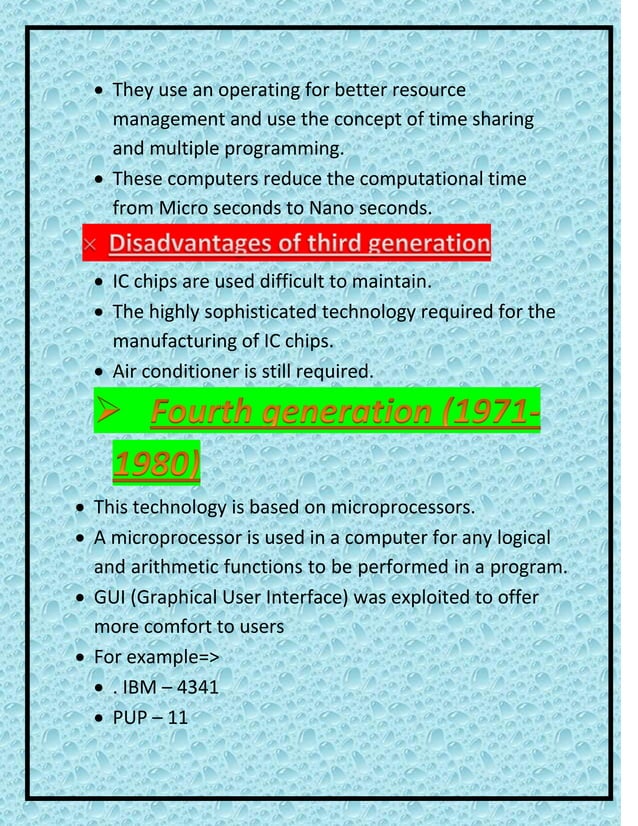 COMPUTER BASICS, GENERATION, SHORTCUT KEYS, FULL FORMS RELATED IN IT ...