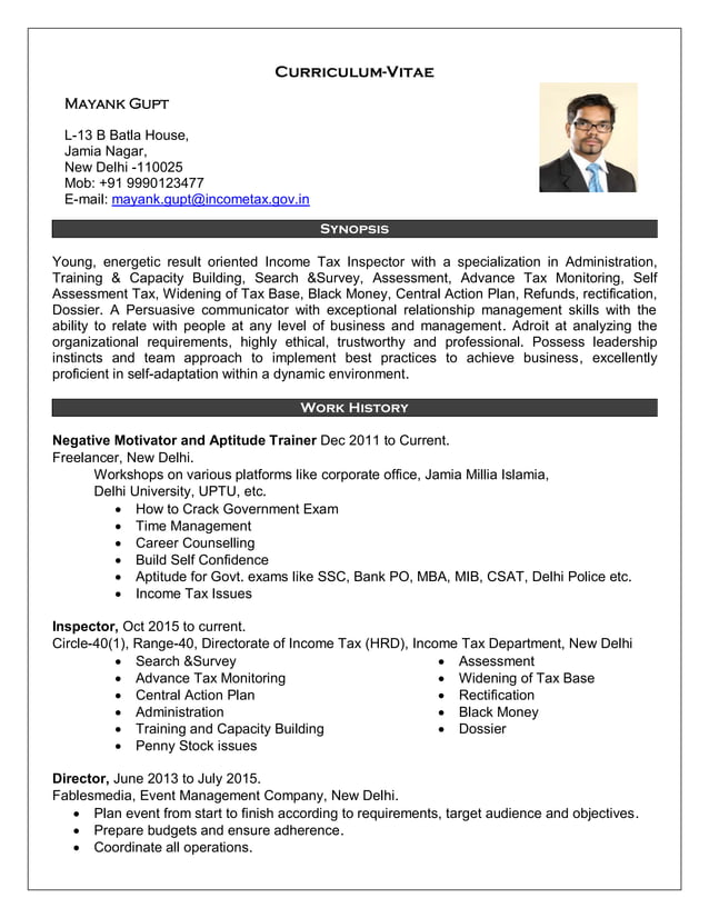 Mayank gupt cv | PDF | Career Planning | Careers